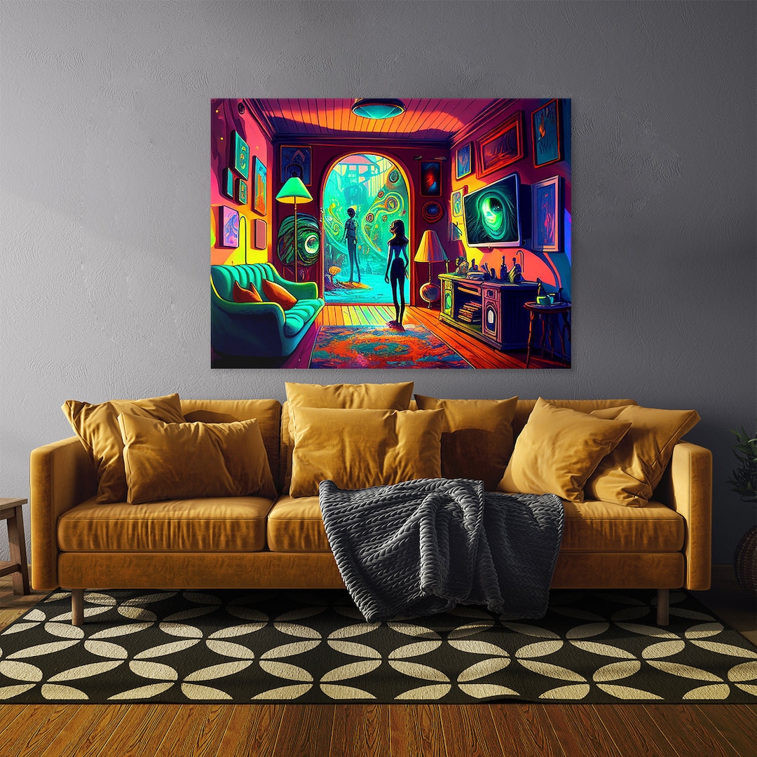 Dmt Trippy Reality Lsd 77 Canvas Wall Art Decor - Etsy