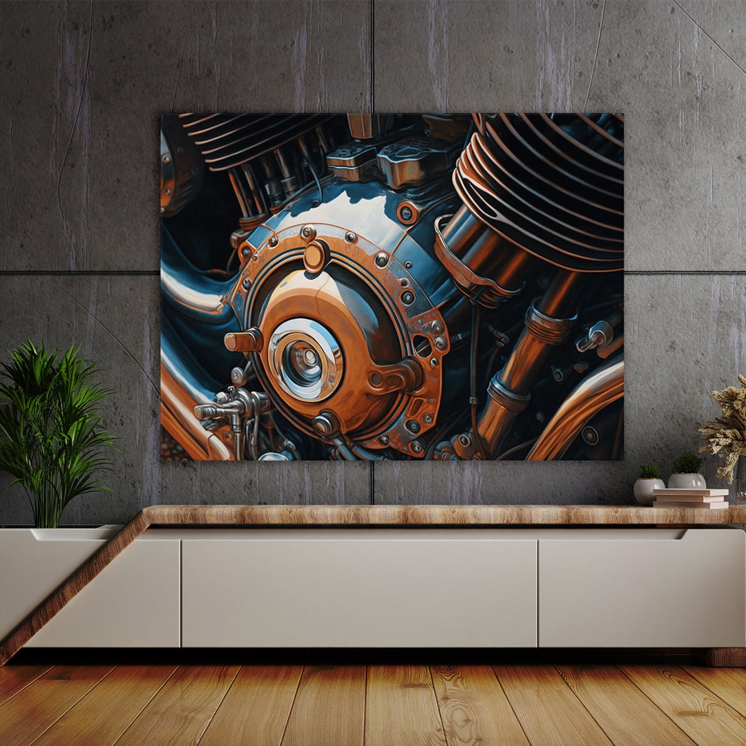 Mechanics Engine 10 Canvas | Wall Art Home Decoration Painting Poster ...