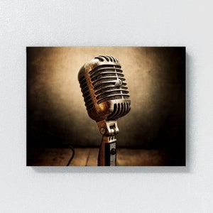 Microphone Shure 8 Canvas Wall Art Decor - Etsy
