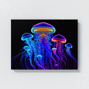Trippy Psychedelic Jellyfish 38 Canvas Wall Art Decor - Etsy