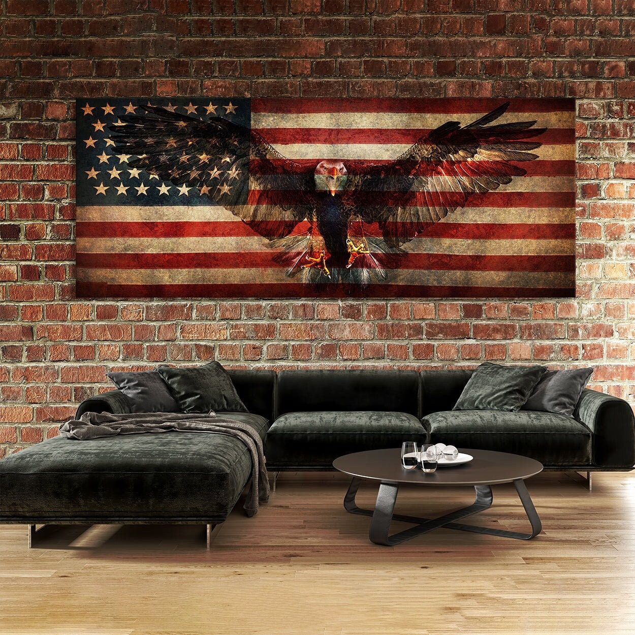 Eagle American Flag Wall Art Bald Eagle American Flag" Poster For Sale