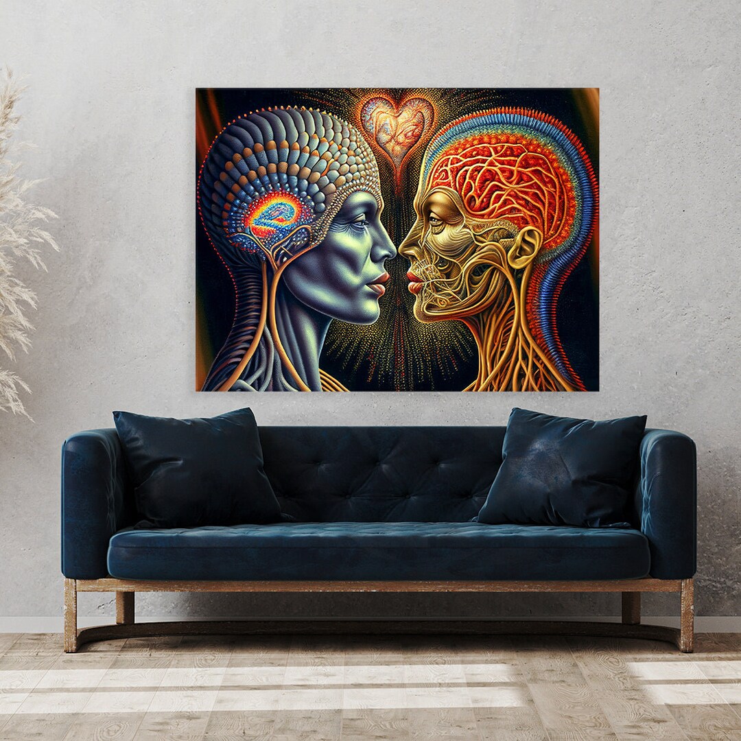 Dmt Trippy Love 96 Canvas Wall Art Decor - Etsy