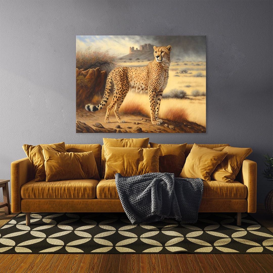 Cheetah Landscape 6 Canvas Wall Art Decor - Etsy