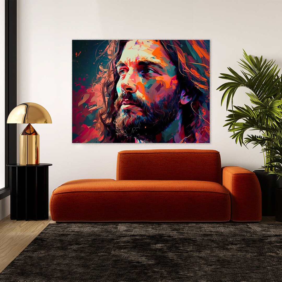 Jesus Art Jesus Vibrant Bold 33 Canvas | Wall Art Home Decoration ...