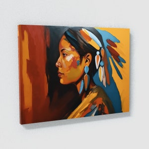 Native American Woman 64 Canvas | Wall Art Home Decoration Painting ...