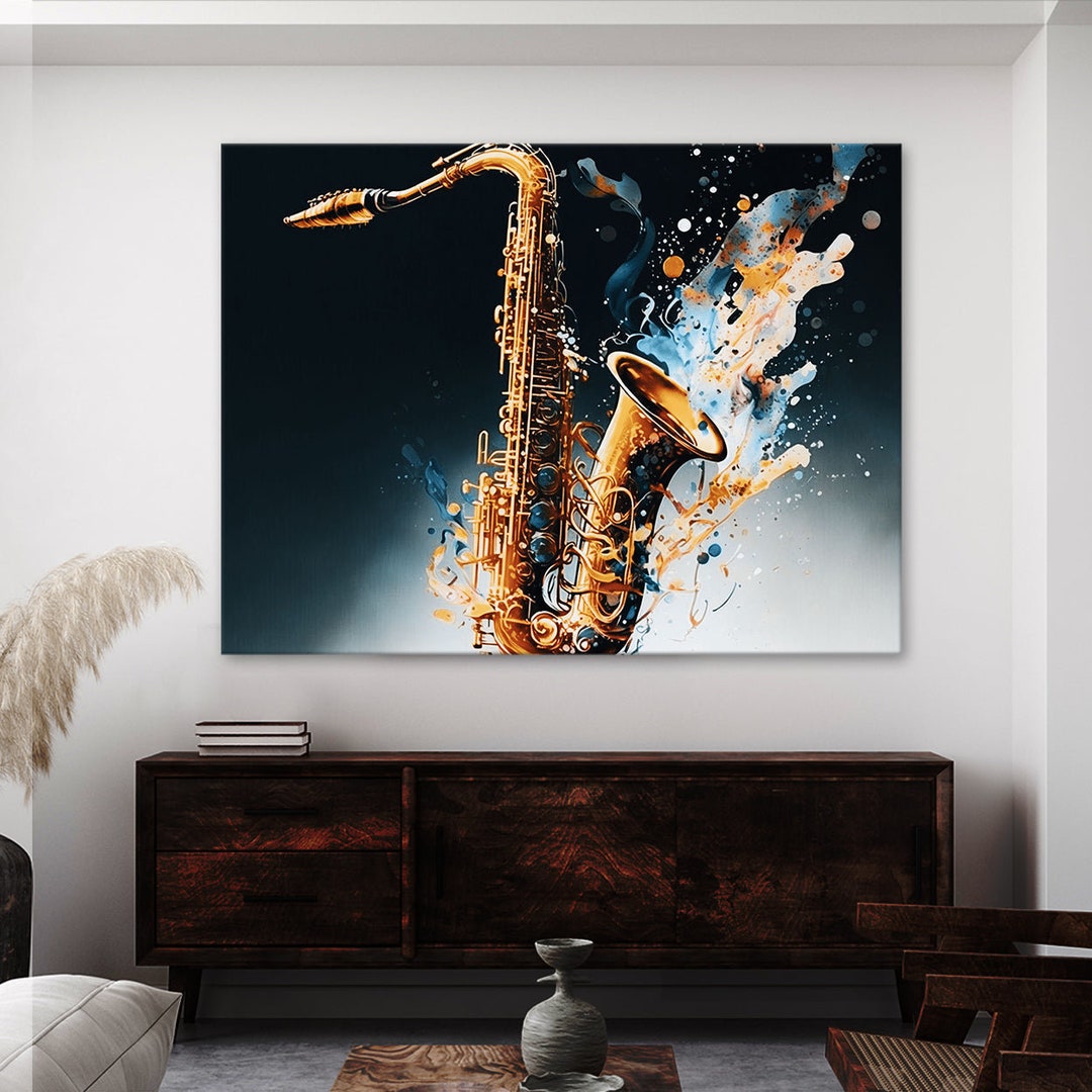 Saxophone Styles 28 Canvas | Wall Art Home Decoration Painting Poster ...