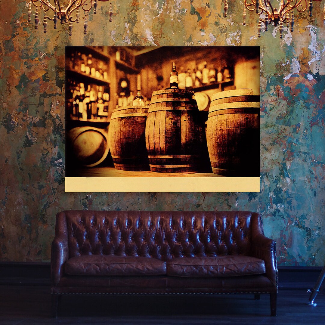 Whiskey Barrels 8 Canvas Wall Art Decor - Etsy
