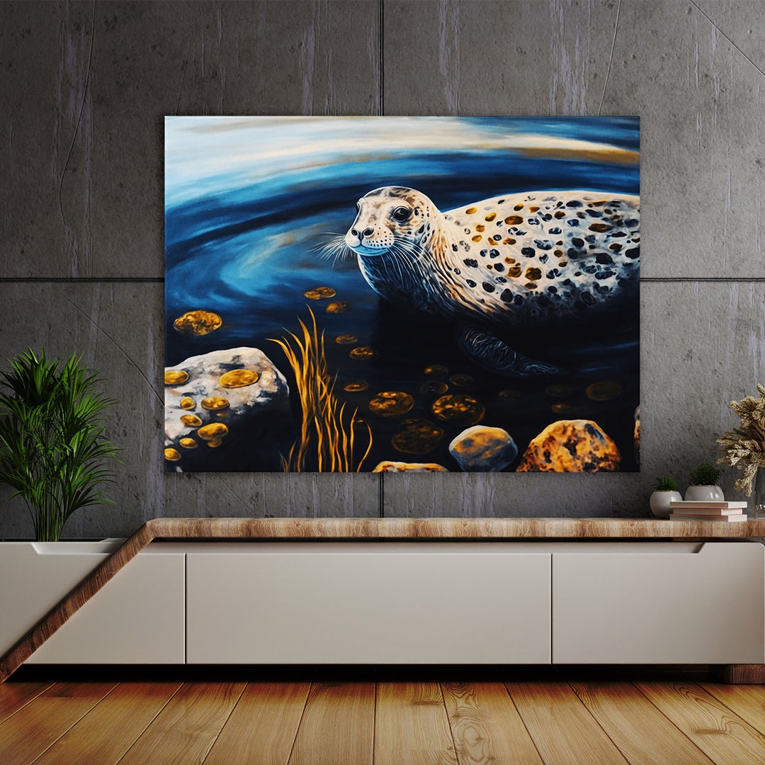 Seal Realistic Harbor 19 Canvas | Wall Art Home Decoration Painting ...
