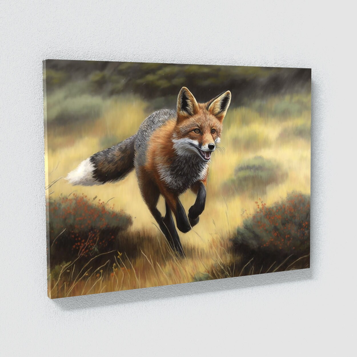 Fox Running 3 Canvas Wall Art Decor - Etsy Canada