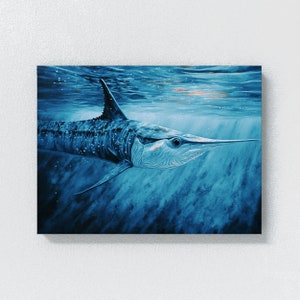 Swordfish Realistic Ocean 21 Canvas | Wall Art Home Decoration Painting ...