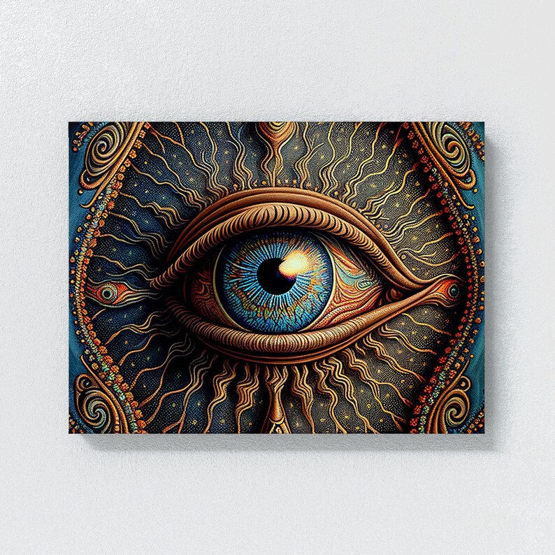 Dmt Trippy Third Eye Psychedelic 17 Canvas Wall Art Decor - Etsy