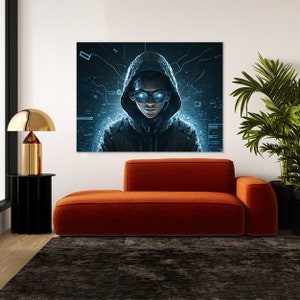 Hacker Circuit Board Design 15 Canvas | Wall Art Home Decoration ...