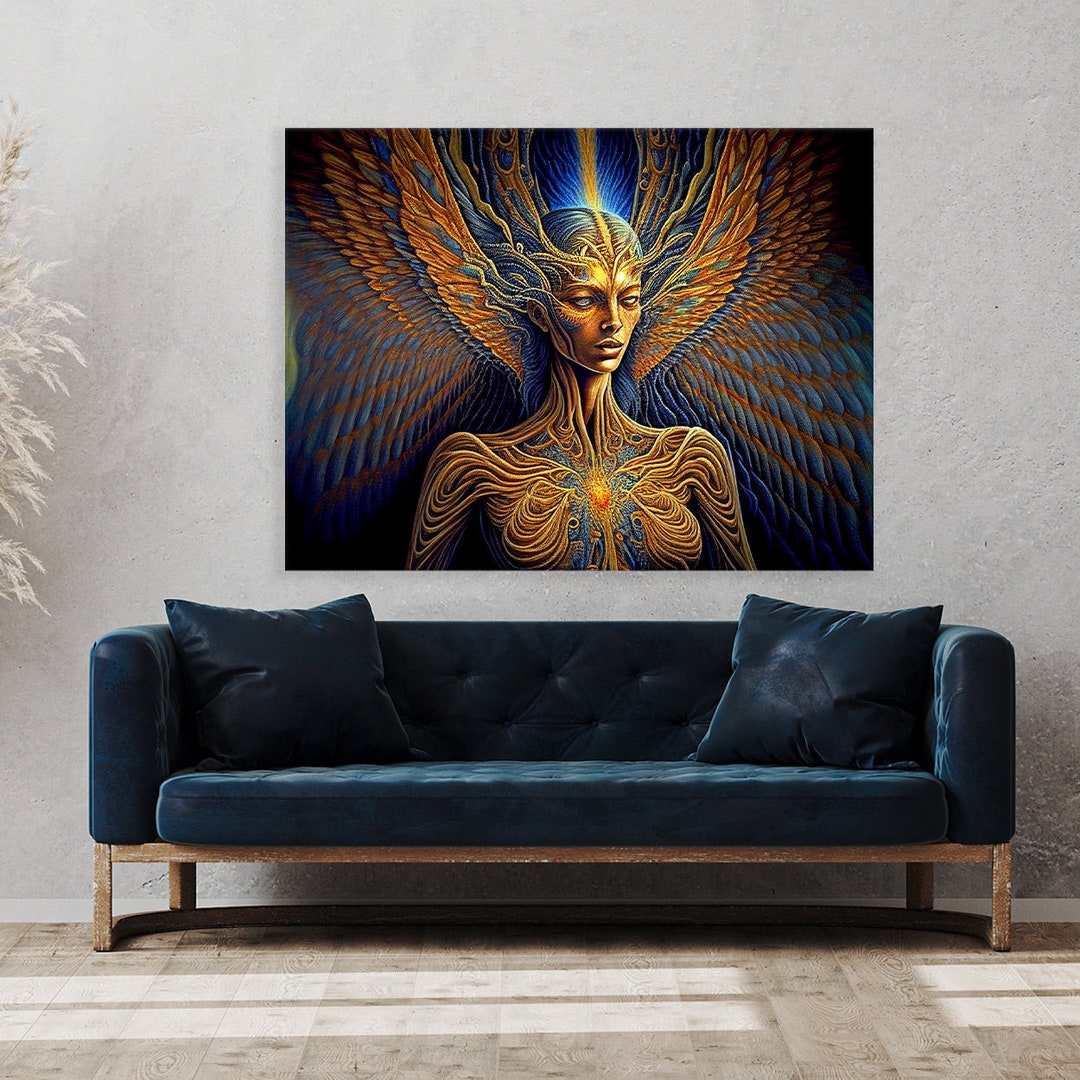 Dmt Trippy Angel 47 Canvas Wall Art Decor - Etsy