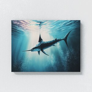 Swordfish Realistic Scene 15 Canvas | Wall Art Home Decoration Painting ...