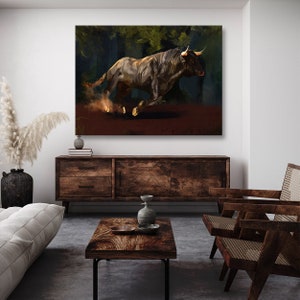 Bull Run Canvas Wall Art Decor Print Decor - Etsy