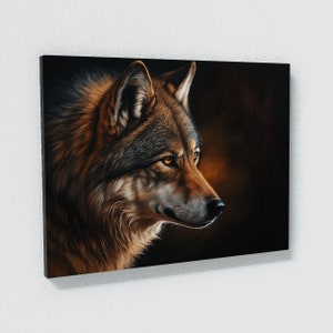 Wolf Realistic Face 6 Canvas Wall Art Home Decoration Painting Poster ...