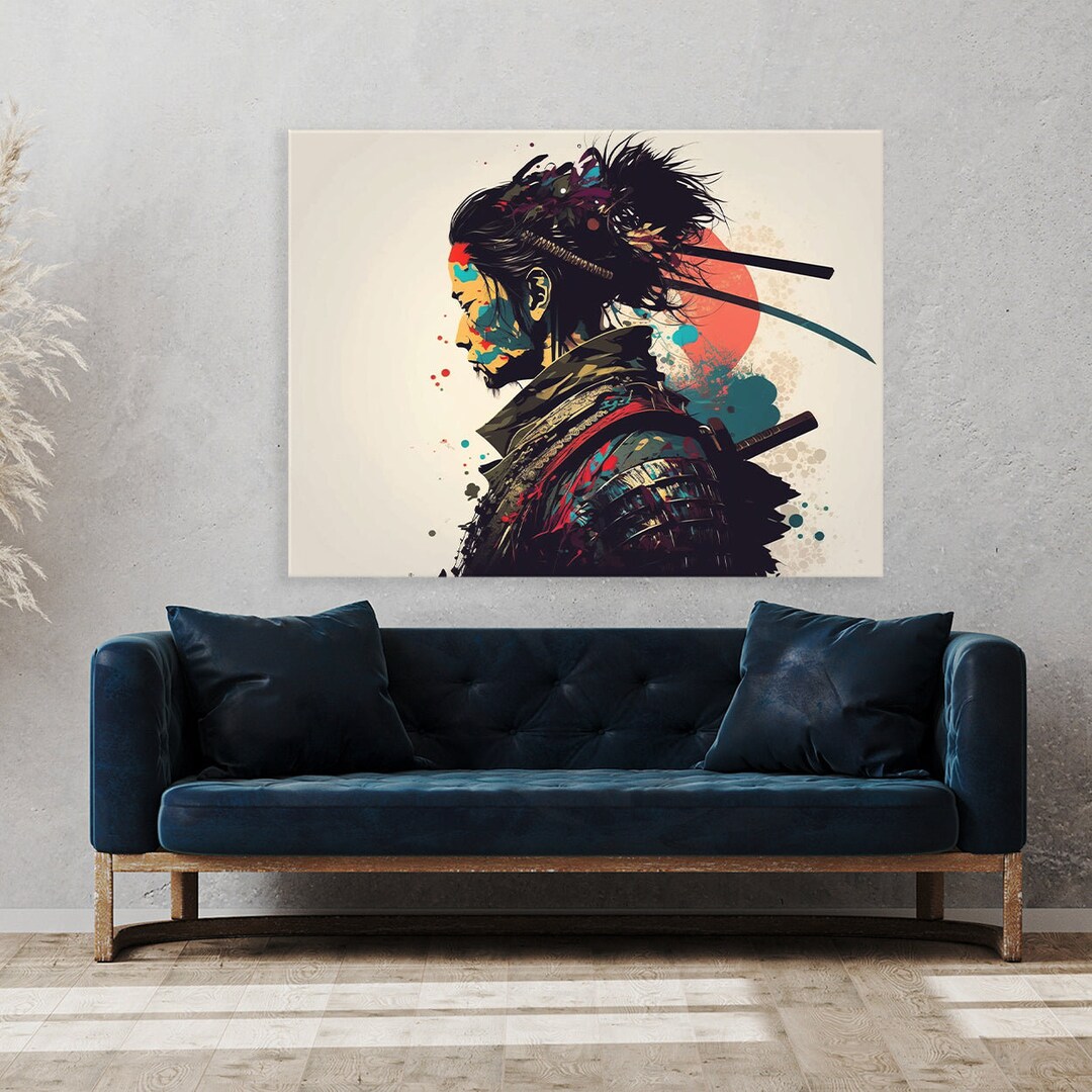 Samurai Art Samurai Graphic 46 Canvas | Wall Art Home Decoration ...