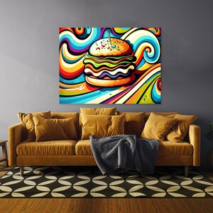Hamburger Abstract Colors 18 Canvas | Wall Art Home Decoration Painting ...