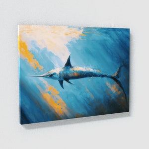 Swordfish Scene 22 Canvas | Wall Art Home Decoration Painting Poster ...