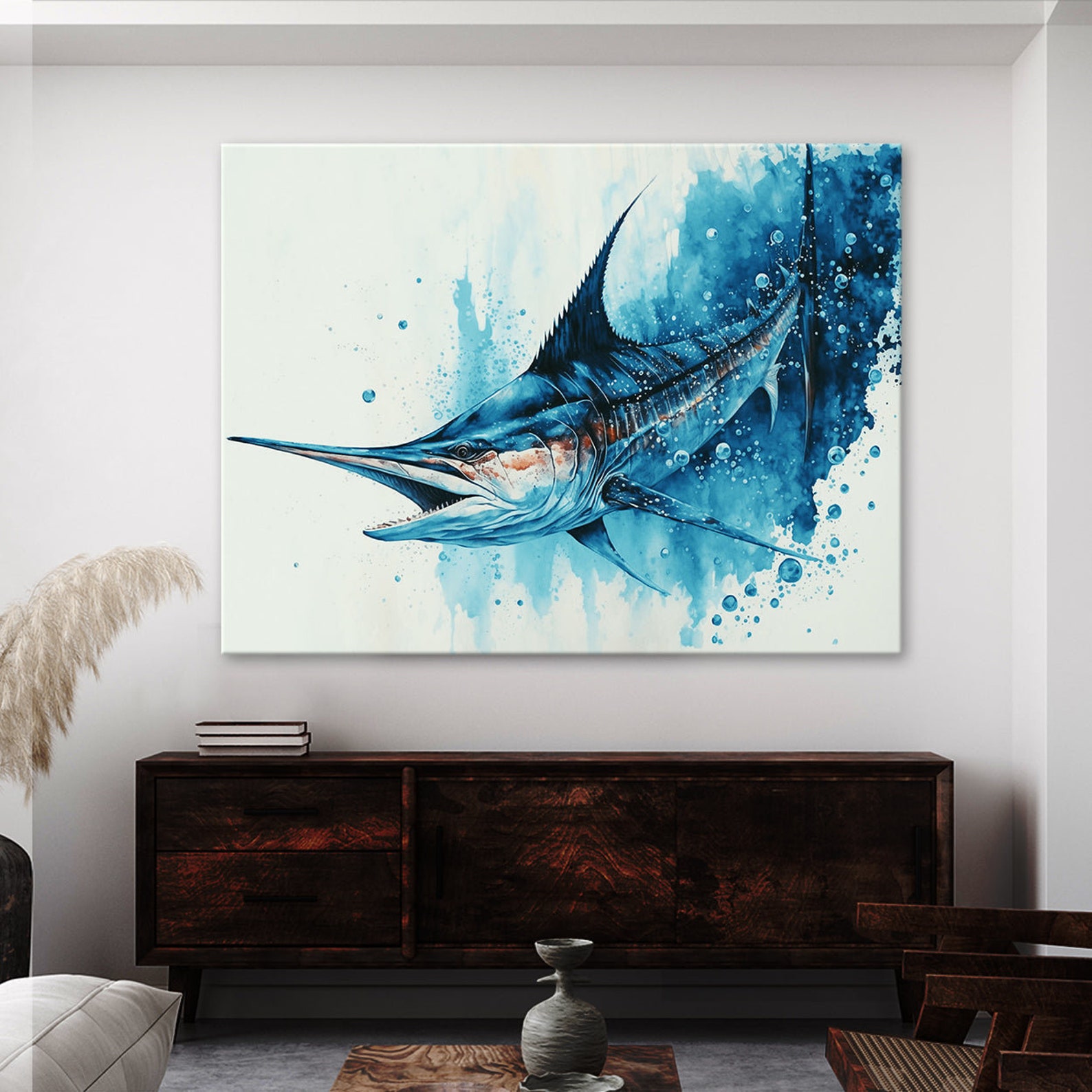 Swordfish Realistic Ocean 19 Canvas | Wall Art Home Decoration Painting ...