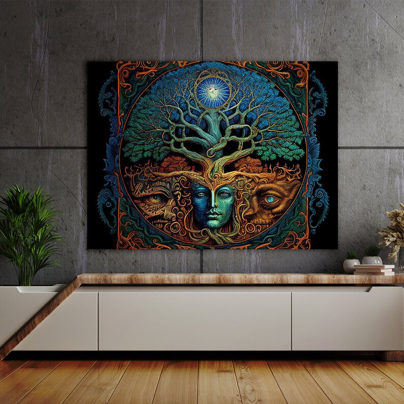 Dmt Trippy Tree of Life 64 Canvas Wall Art - Etsy