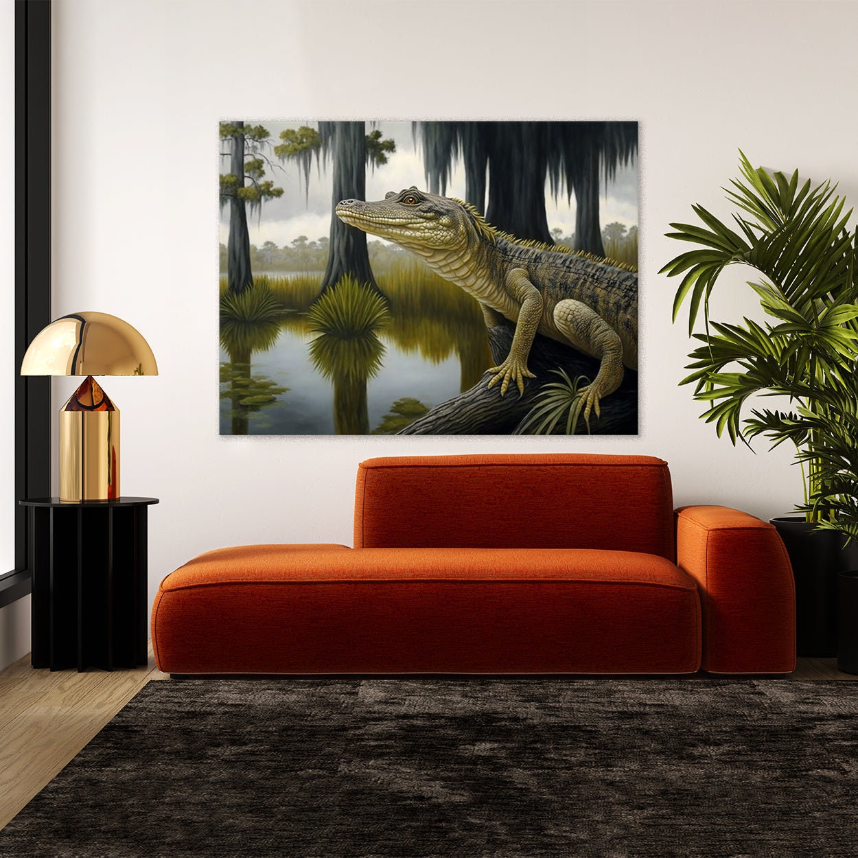 Alligator in Swamp With Trees 6 Canvas Wall Art Decor - Etsy