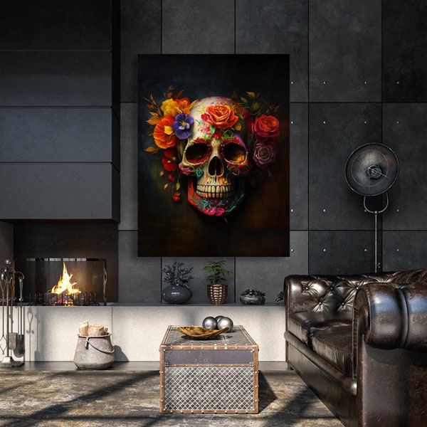 Sugar Skull Painting - Etsy