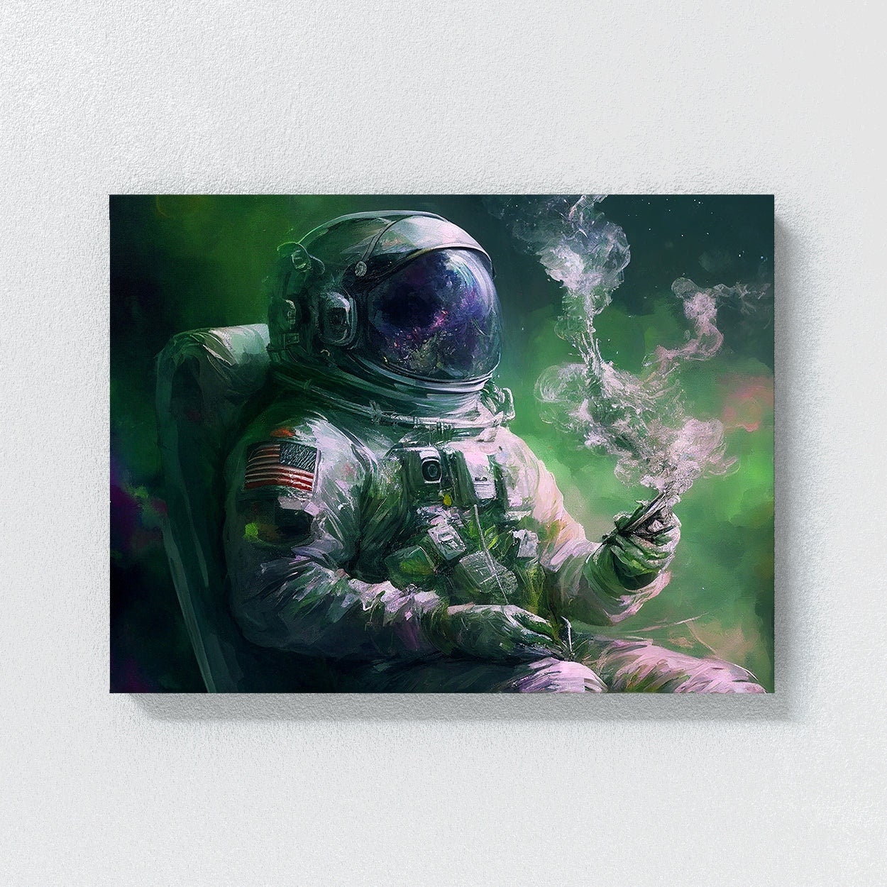 Astronaut Smoking Weed 45 Canvas Wall Art Decor - Etsy