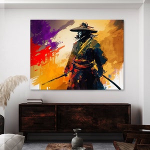 Samurai Art Abstract 15 Canvas Wall Art Home Decoration Painting Poster ...
