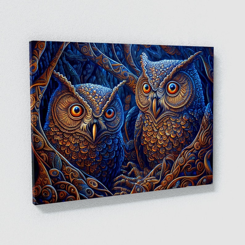 Dmt Trippy Mechanical Owls 38 Canvas Wall Art Decor - Etsy