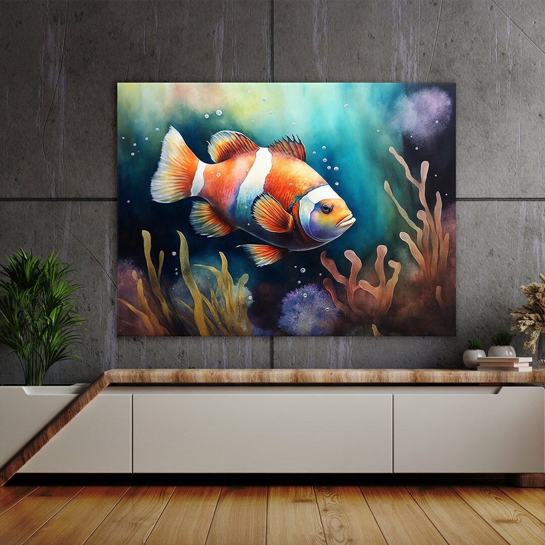 Clownfish Art 13 Canvas Wall Art Decor - Etsy