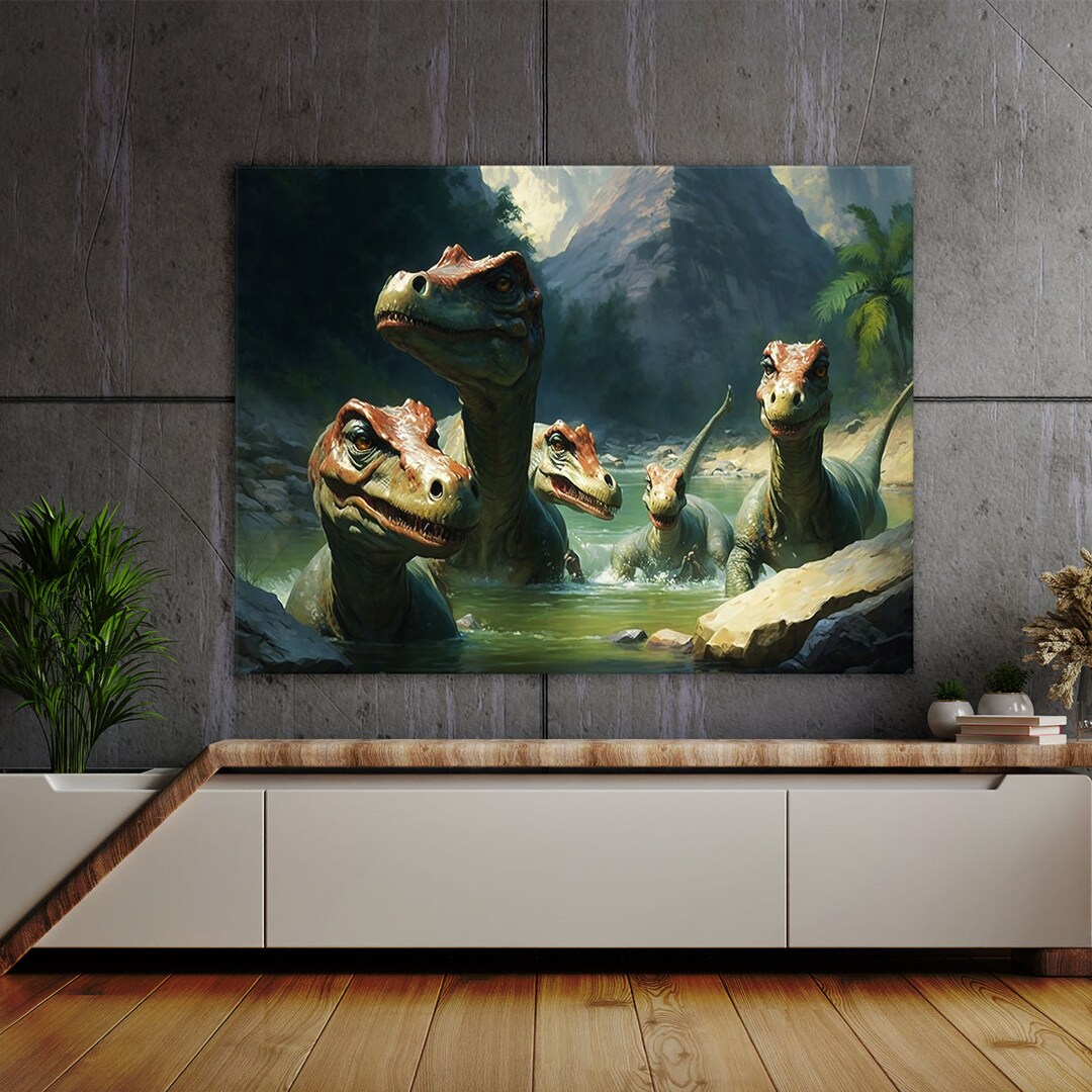 Dinosaur Landscape 22 Canvas Wall Art Decor - Etsy