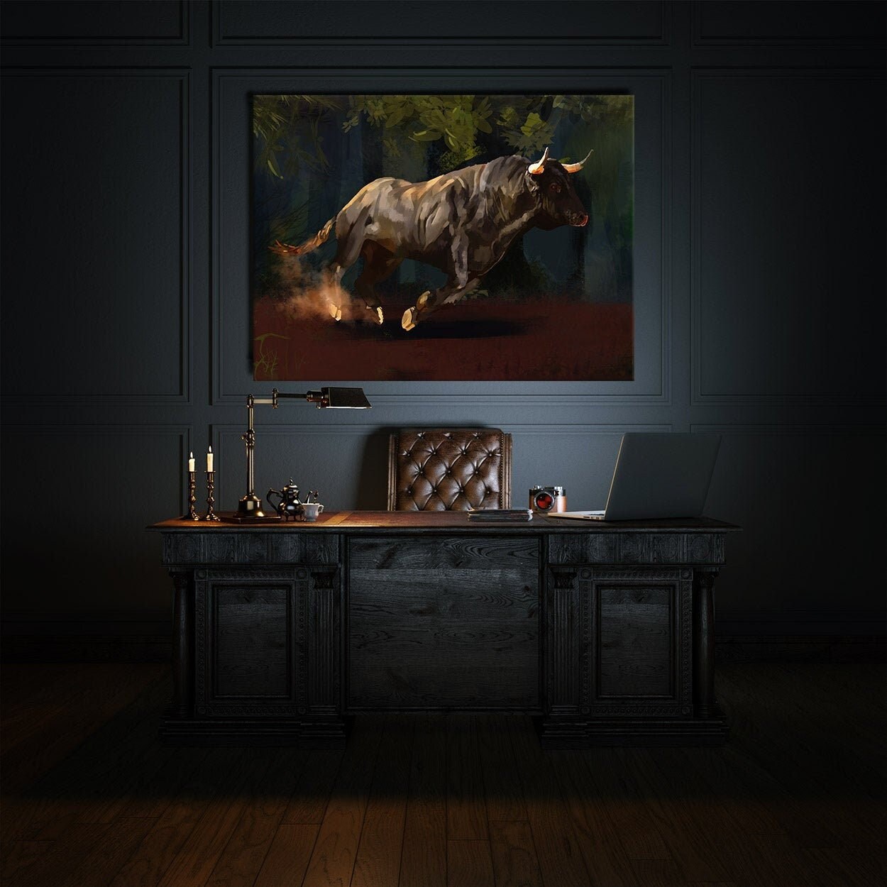 Bull Run Canvas Wall Art Decor Print Decor - Etsy