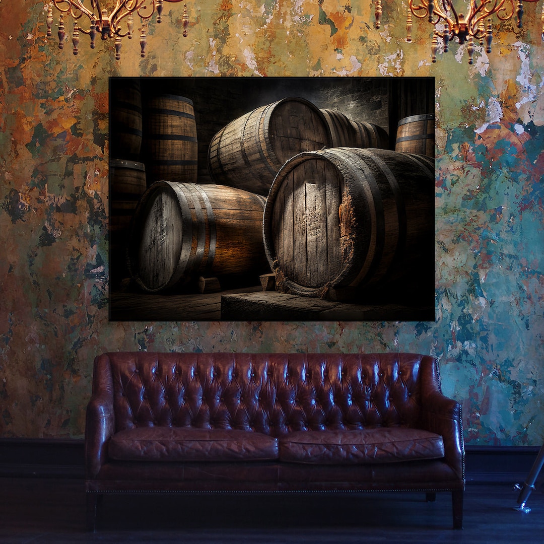 Whiskey Barrels 20 Canvas Wall Art Decor - Etsy