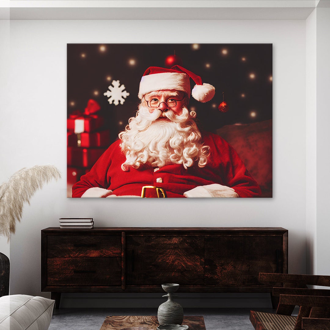 Christmas Santa Claus 4 Canvas Wall Art Decor - Etsy