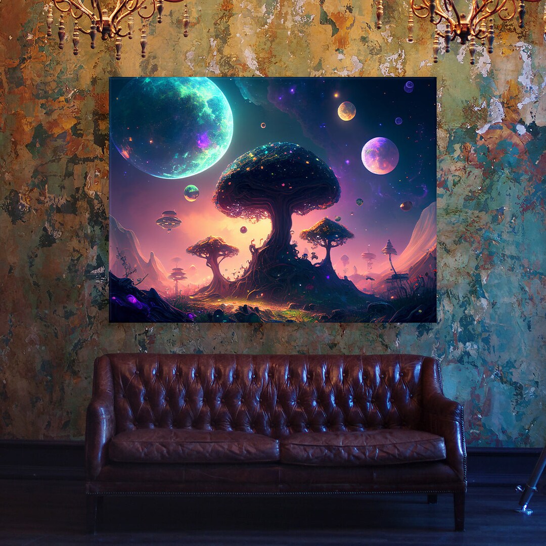 Trippy Psychedelic Planets 102 Canvas Wall Art Decor - Etsy