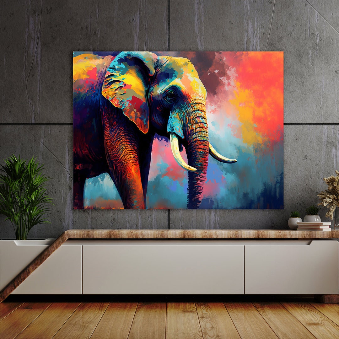 Elephant 7 Canvas Wall Art Decor - Etsy