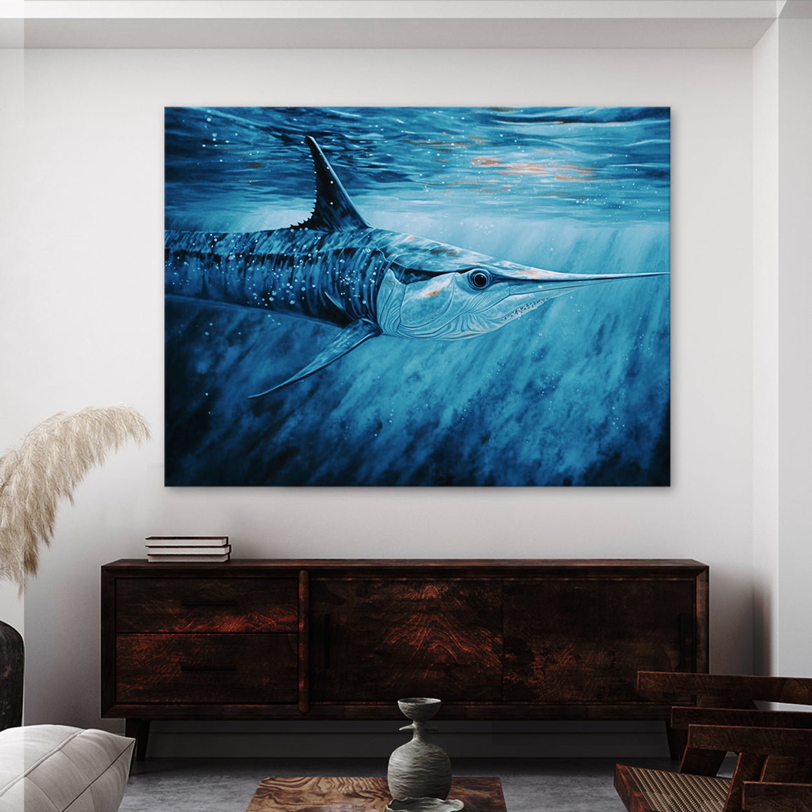 Swordfish Realistic Ocean 21 Canvas | Wall Art Home Decoration Painting ...