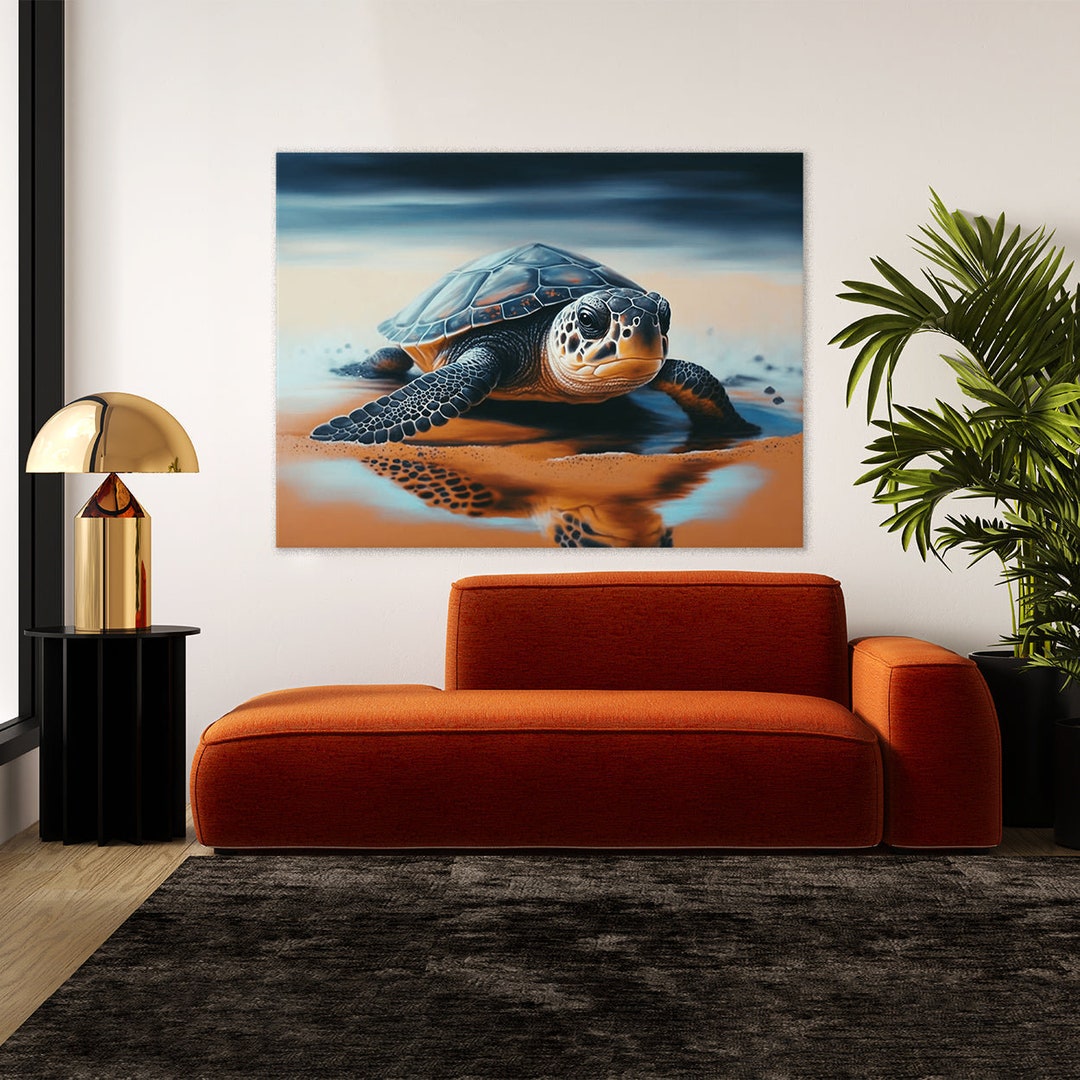 Turtle Sea Beach Water 61 Canvas | Wall Art Home Decoration Painting ...