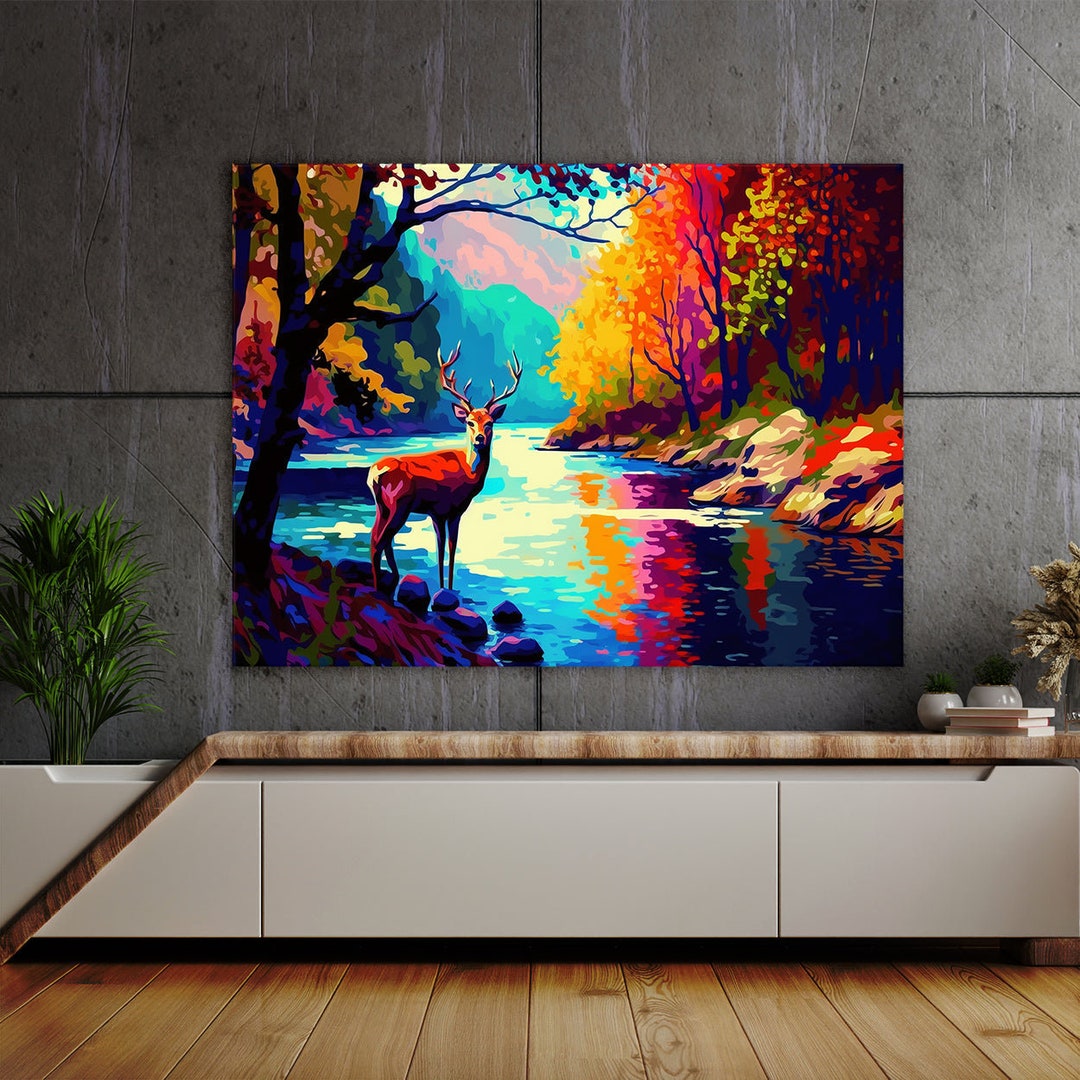 Deer 6 Canvas Wall Art Decor - Etsy