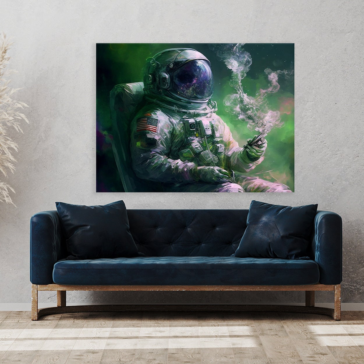Astronaut Smoking Weed 45 Canvas Wall Art Decor - Etsy
