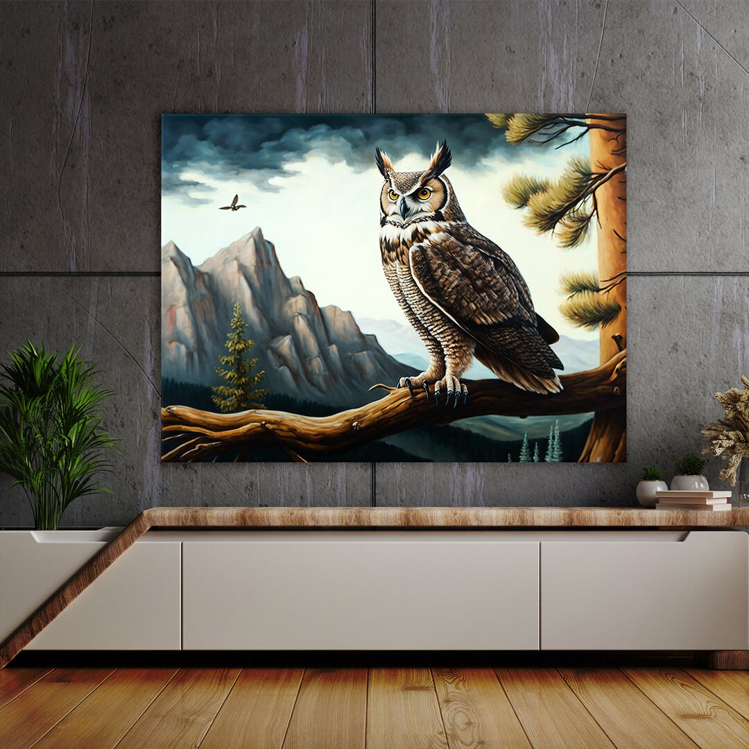 Owl Landscape 11 Canvas Wall Art Decor - Etsy