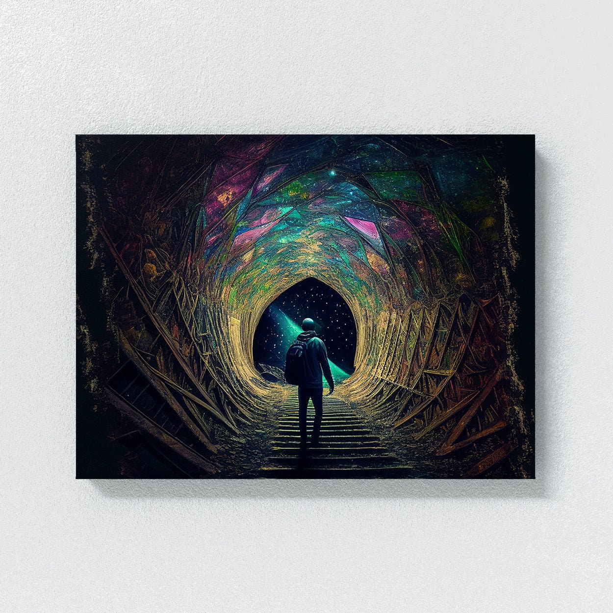 Dmt Trippy Entering Dmt Tunnel 71 Canvas Wall Art Home - Etsy