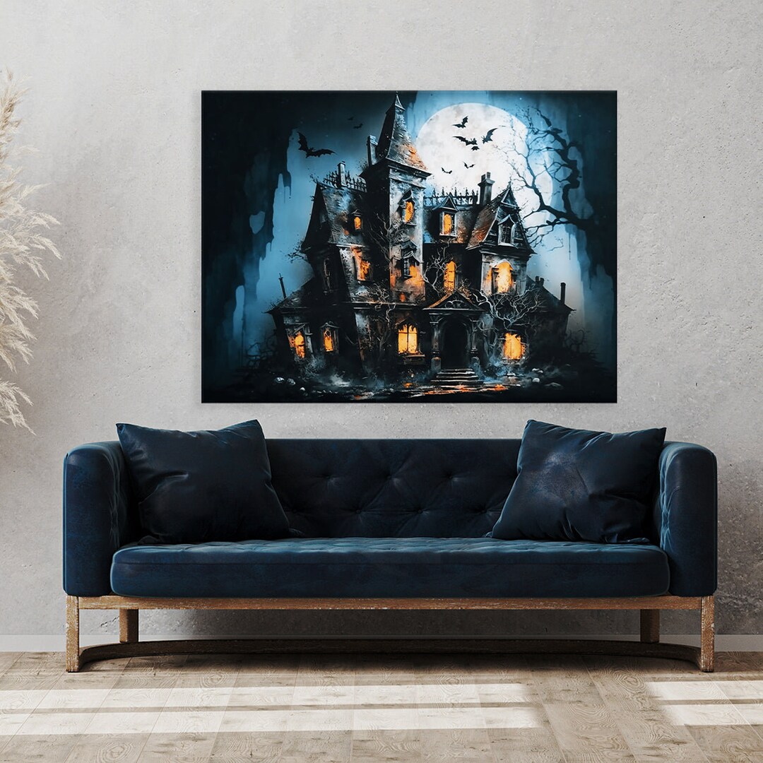 Halloween Haunted House Collage 26 Canvas | Wall Art Home Decoration ...