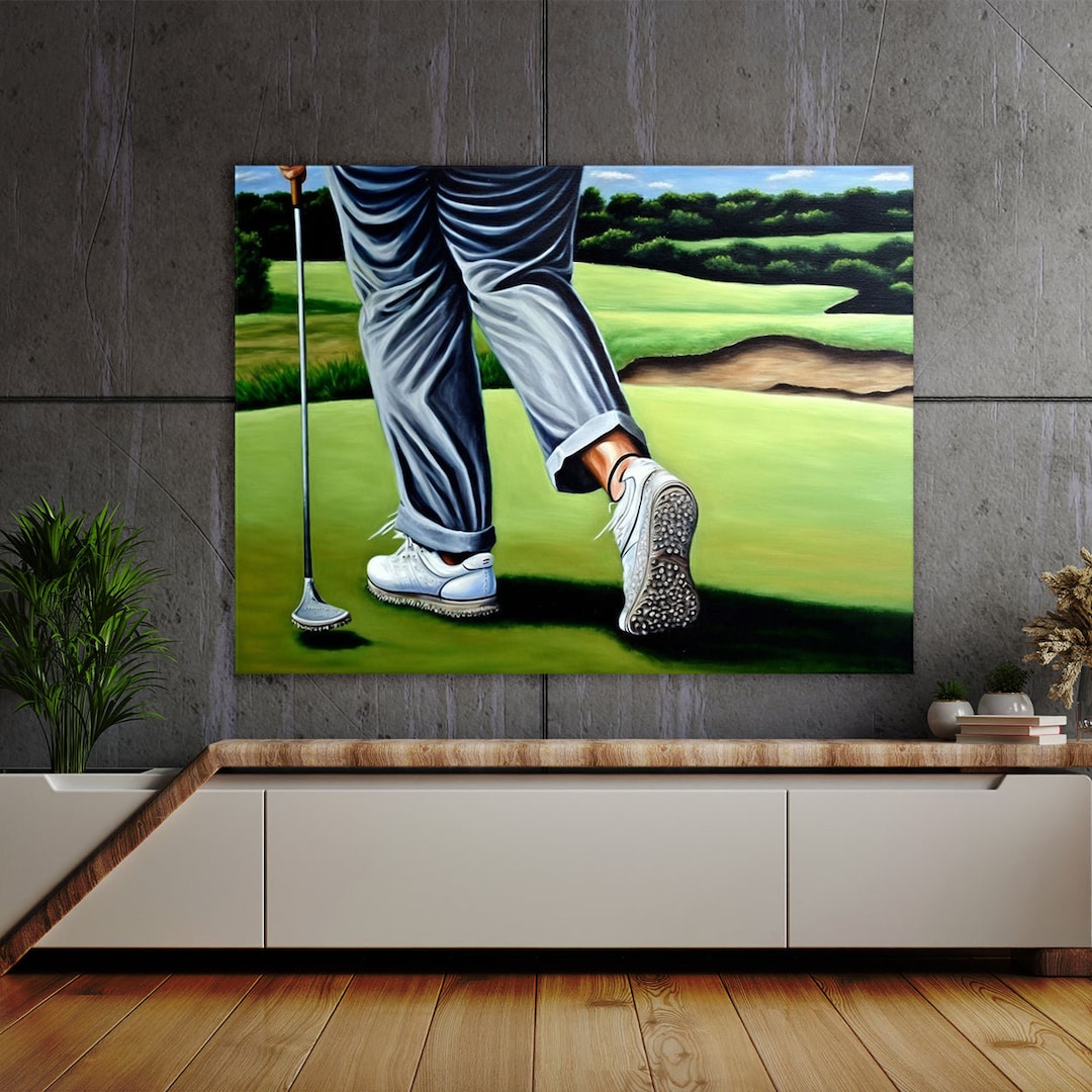 Golf Scene 18 Canvas | Wall Art Home Decoration Painting Poster Print ...