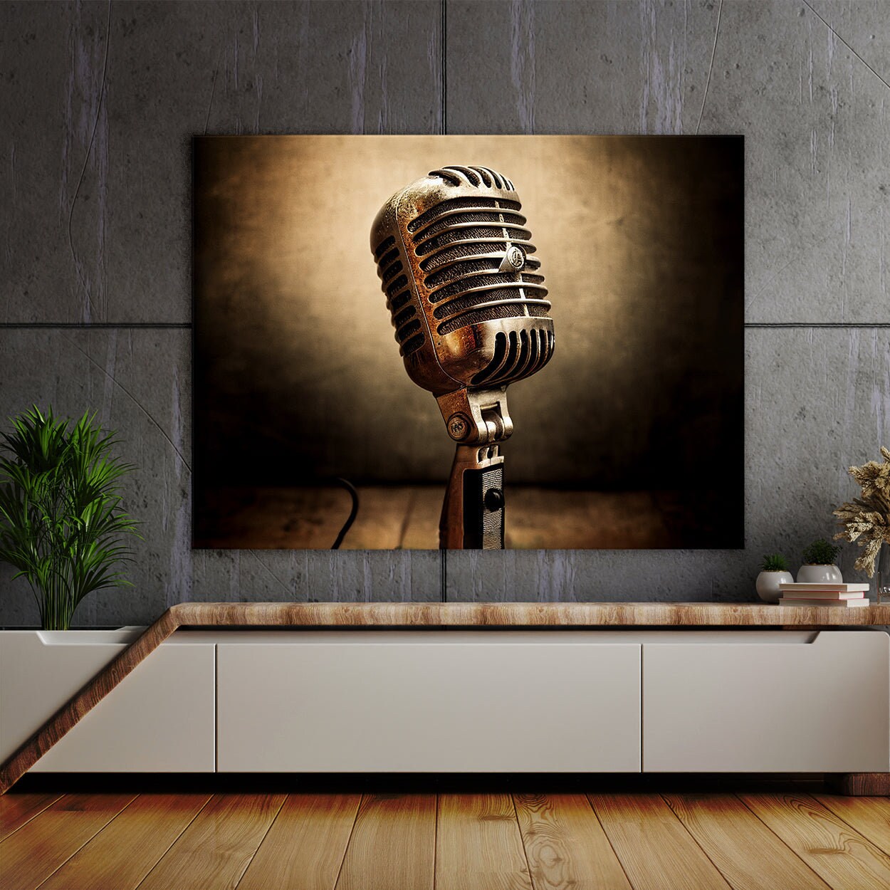 Microphone Shure 8 Canvas Wall Art Decor - Etsy
