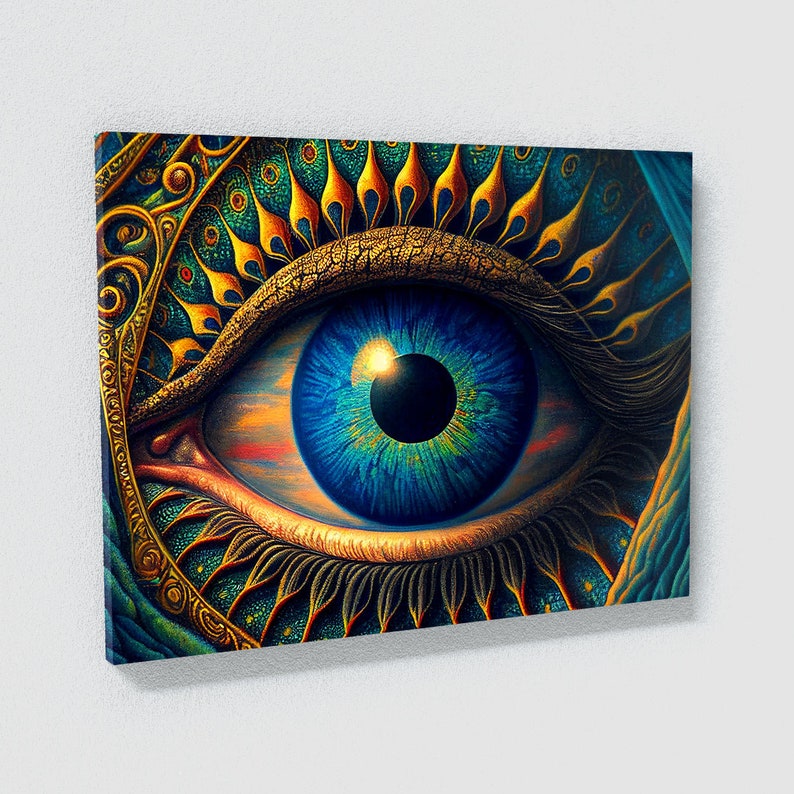 Dmt Trippy Psychedelic Eye 8 Canvas Wall Art - Etsy