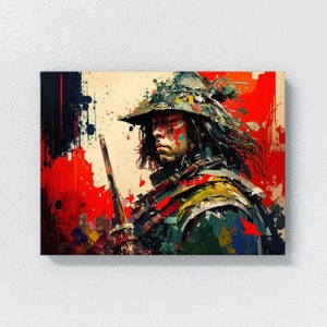 Samurai Art Abstract 13 Canvas | Wall Art Home Decoration Painting ...