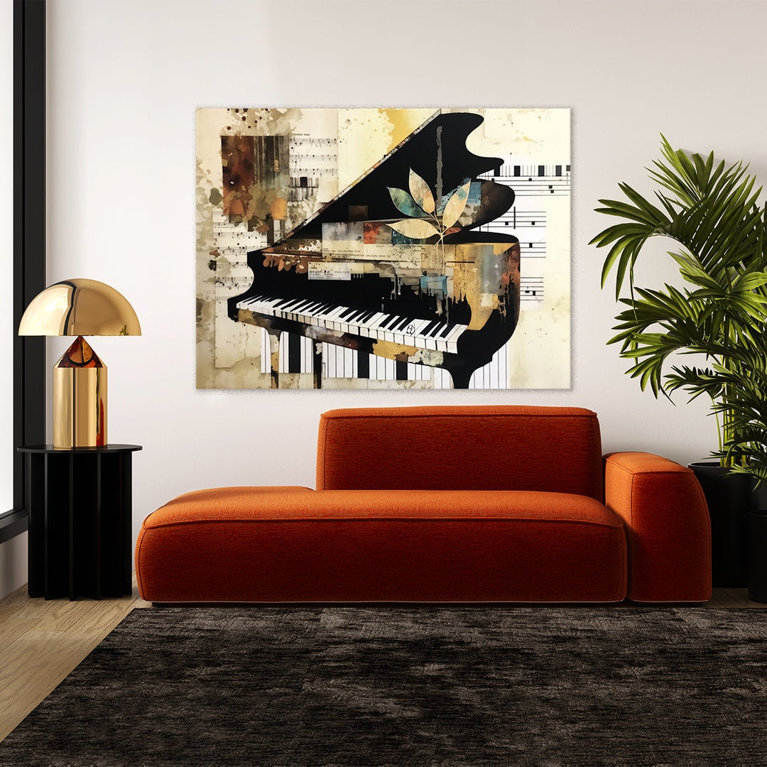 Piano Art Piano Collage 31 Canvas | Wall Art Home Decoration Painting ...