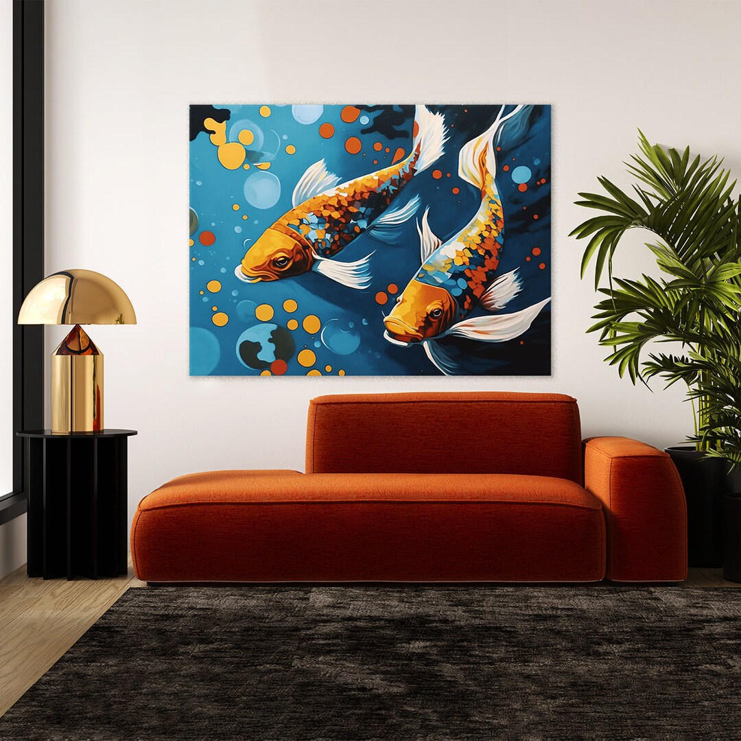 Koi Fish Pop 27 Canvas | Wall Art Home Decoration Painting Poster Print ...